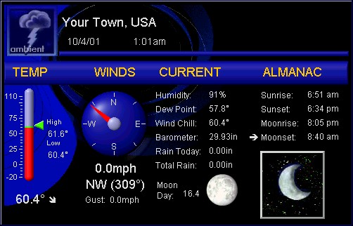 Virtual Weather Station Local Weather Conditions